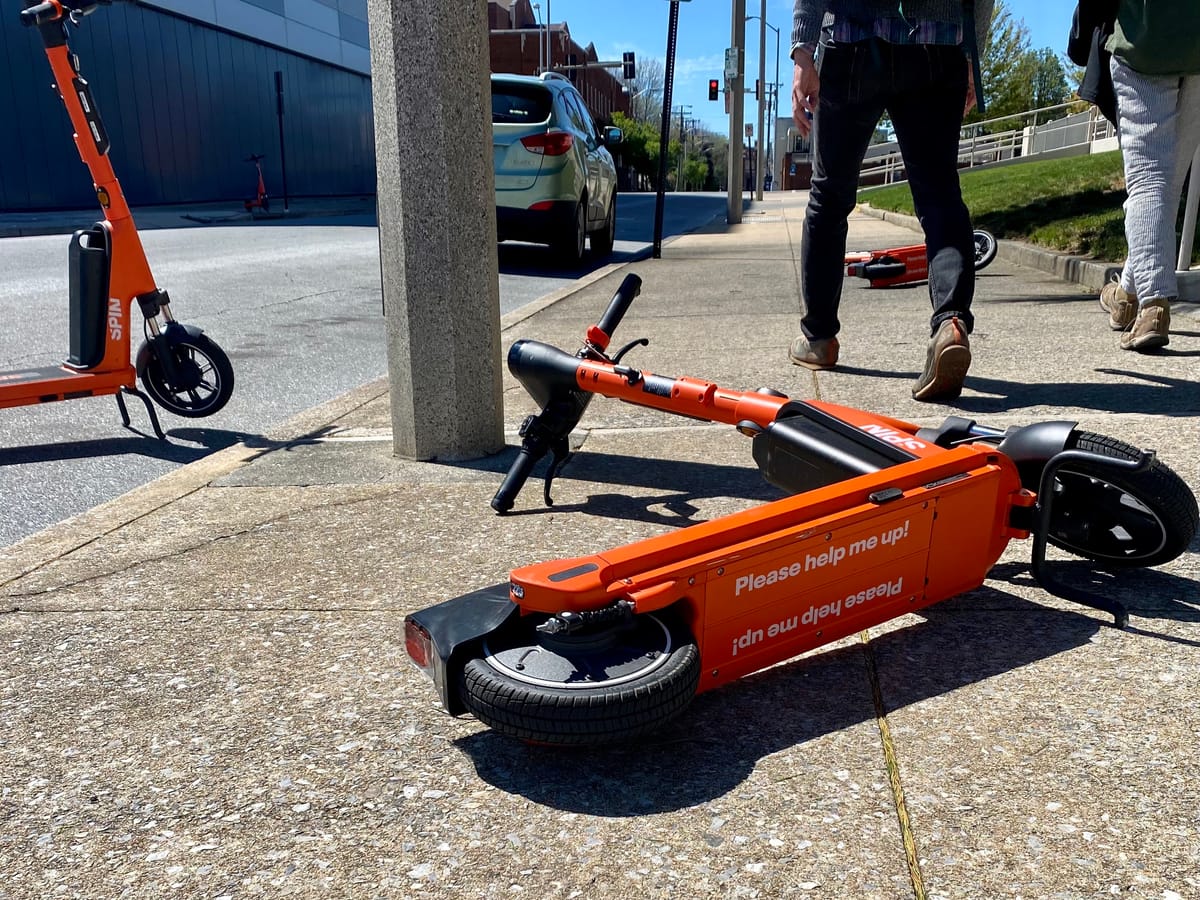 E-Scooter Parking Planned for Downtown Roanoke As Blocked Sidewalks ...